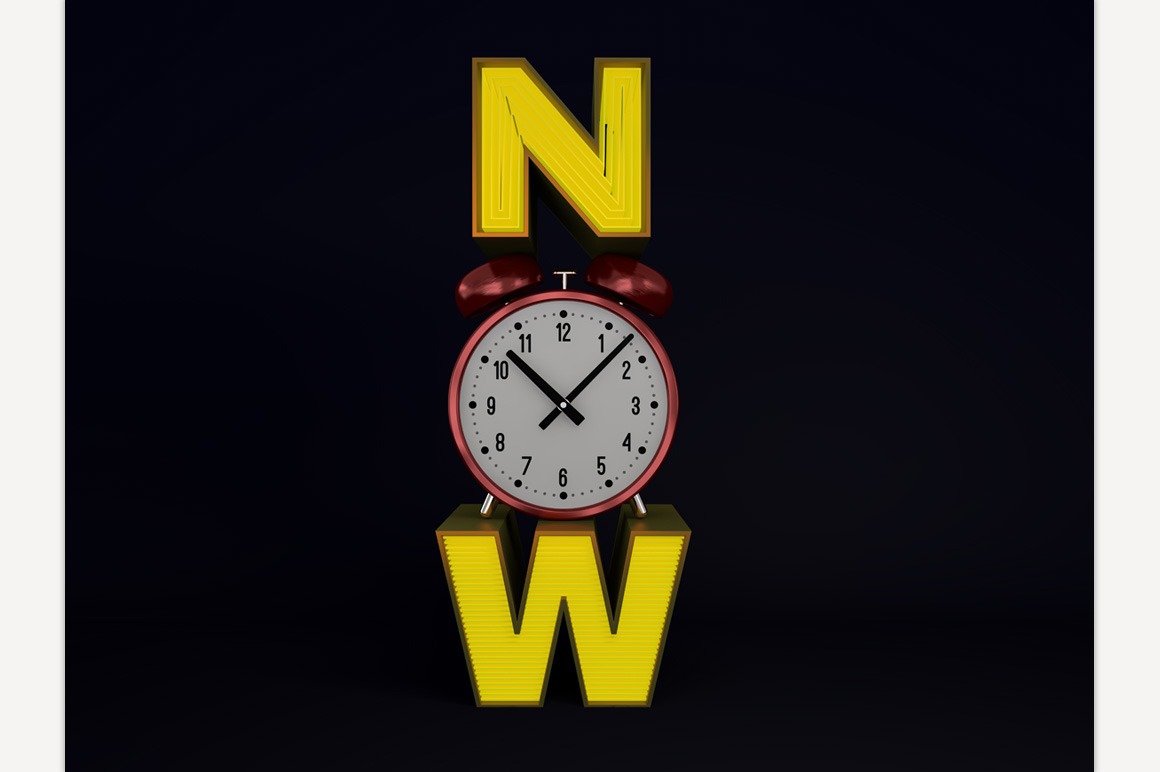 Time is NOW concept, a Decorative Illustration by 3D Graphics Shop