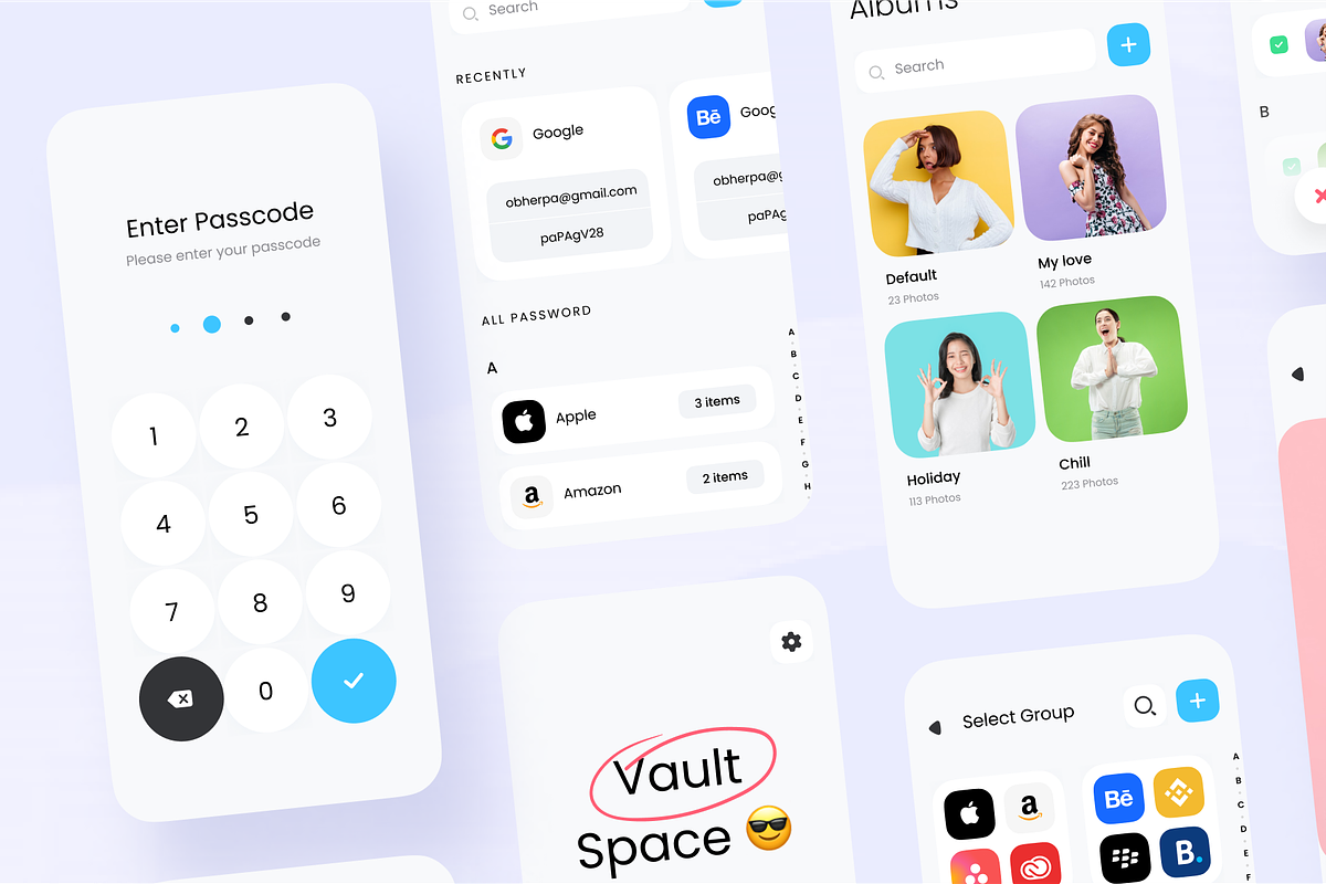 Vault app UI Kit | 80+ Screens