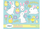 Easter Bunny Chick Egg Clipart Pack, an Illustration by Artland Downloaded