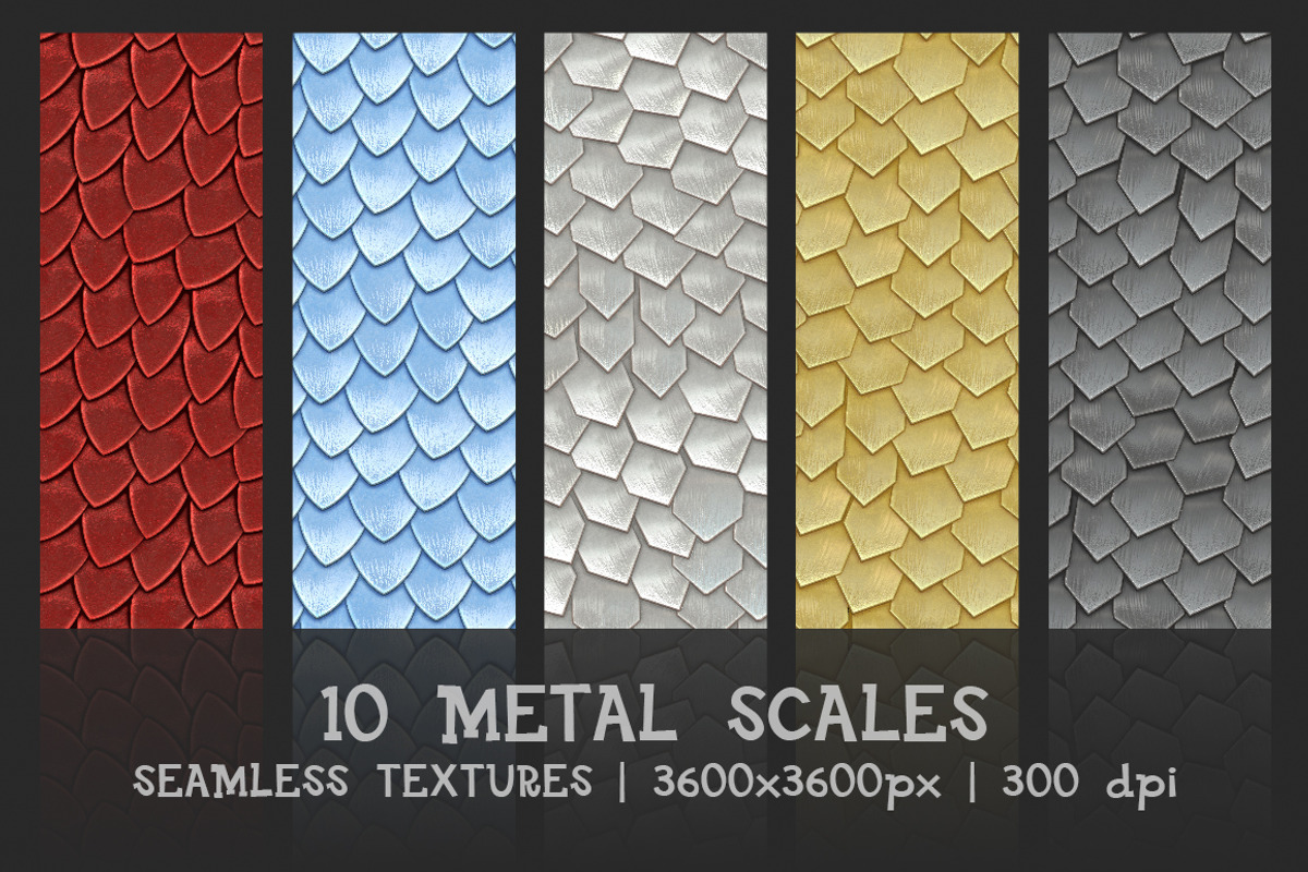 Metal scales seamless textures, a Texture Graphic by SunArt