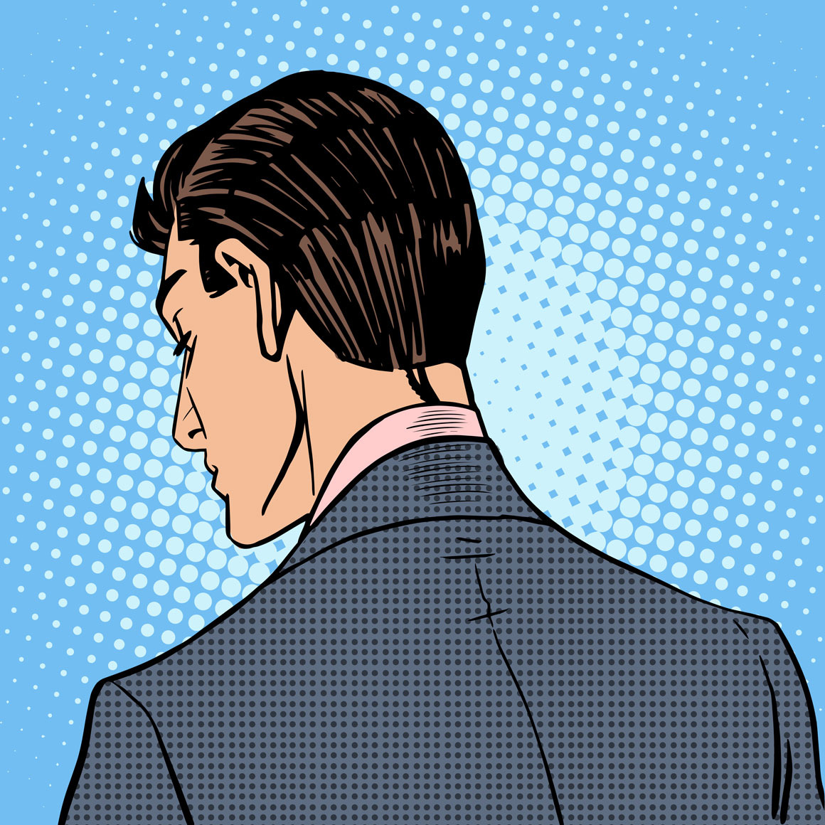 man back out, an Illustration by studiostoks