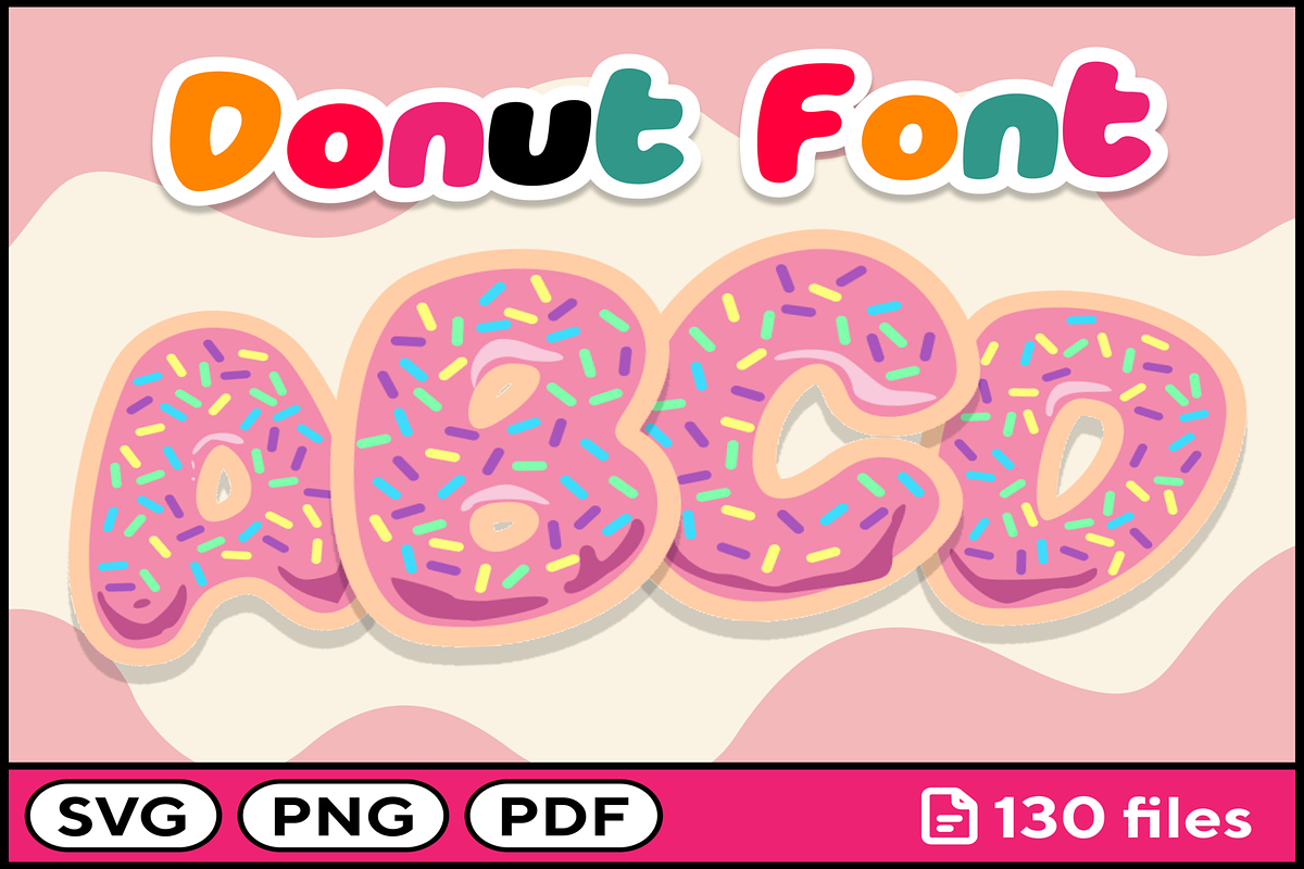 Donut Font Svg Png Pdf Alphabet, an Object Graphic by Custom Fonts ...
