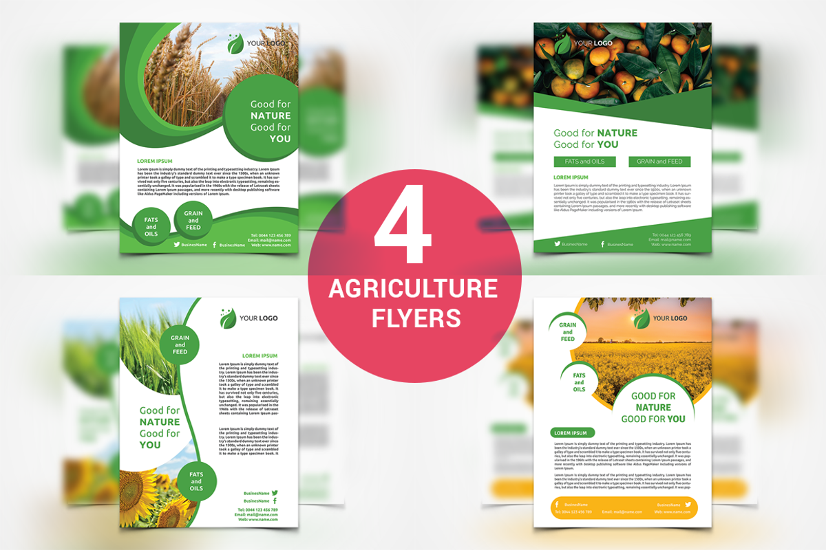 Agriculture Flyers, a Flyer Template by UNIK Agency