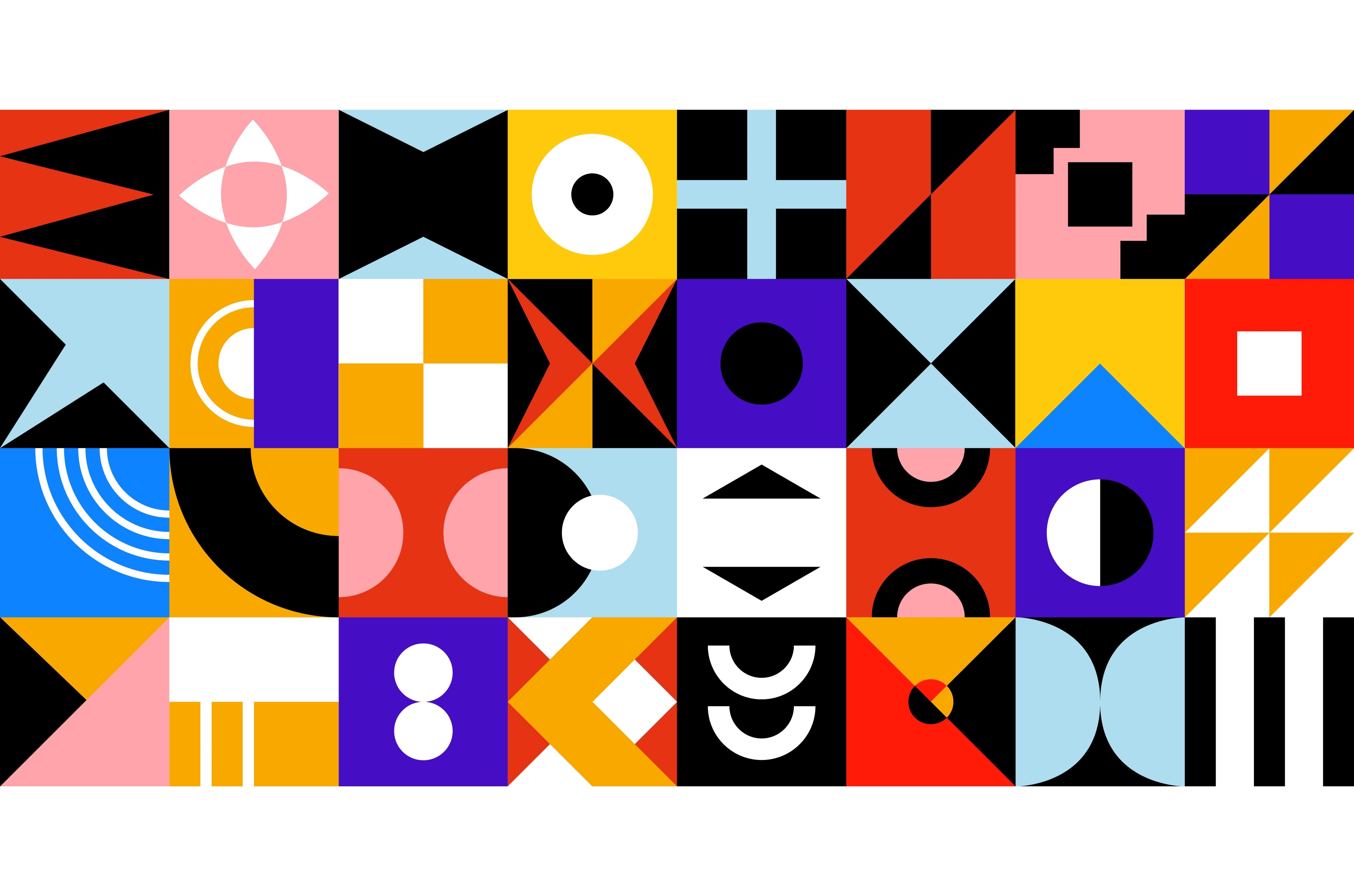 Abstract geometric tiles pattern | Background Graphics ~ Creative Market