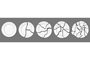 Broken plates, shattered food plate, a Background Graphic by Frogella