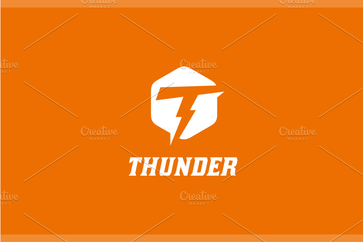 Thunder - T Logo, a Branding & Logo Template by yopie