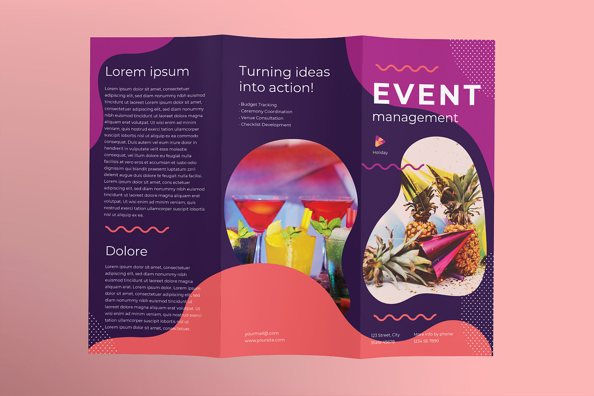 Event Management Brochure Trifold, a Brochure Template by TemplatesNow!