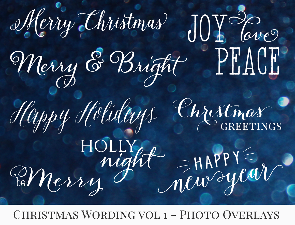 Christmas Wording vol.1 - overlays, an Object Graphic by BrownLeopard