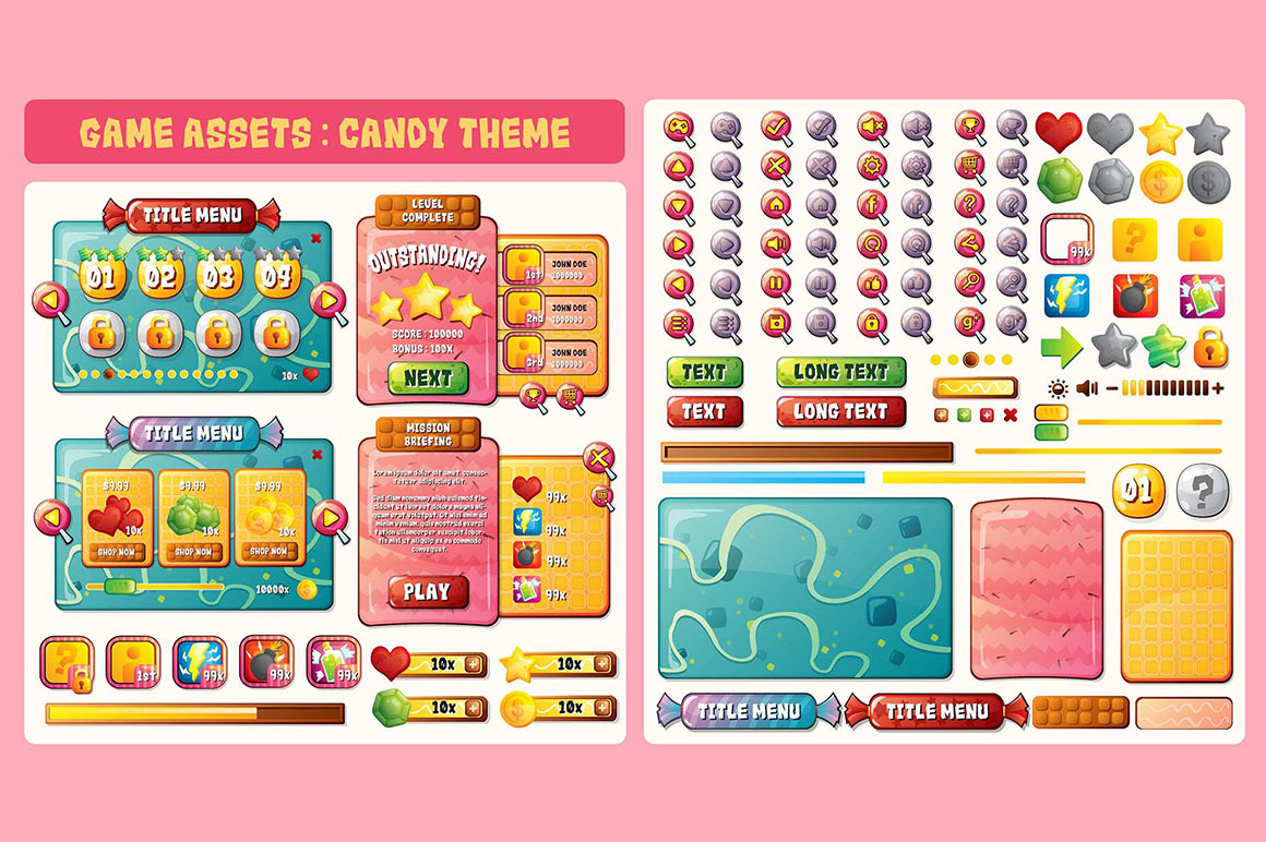 Sugar Candy Game Assets, an Object Graphic by SCworkspace