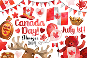 Canada Day Clipart, an Illustration by DigitalArtsi