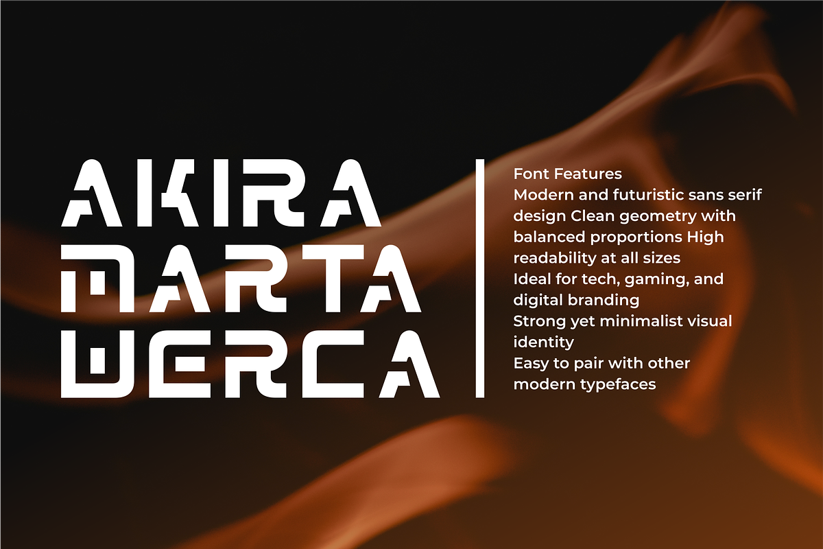AKIRA Futuristic Sans Serif Font