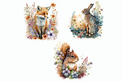 Woodland animals with colorfull leaf, an Illustration by ZinetroN