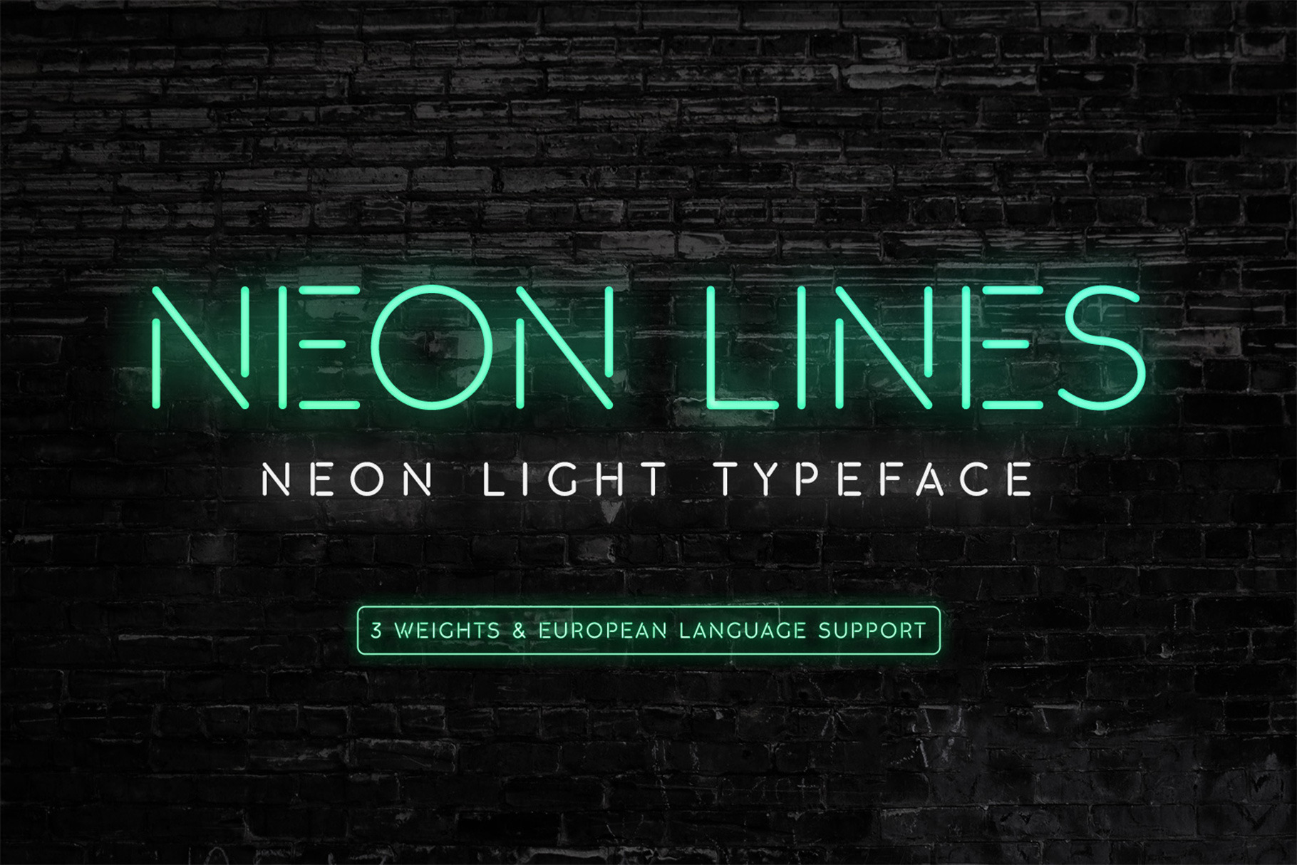 Neon Lines - Neon Sign Font, a Font by Medialoot | Creative Market