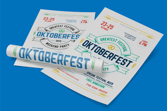 Oktoberfest Festival Event Poster, a Flyer Template by EDT.Graphics