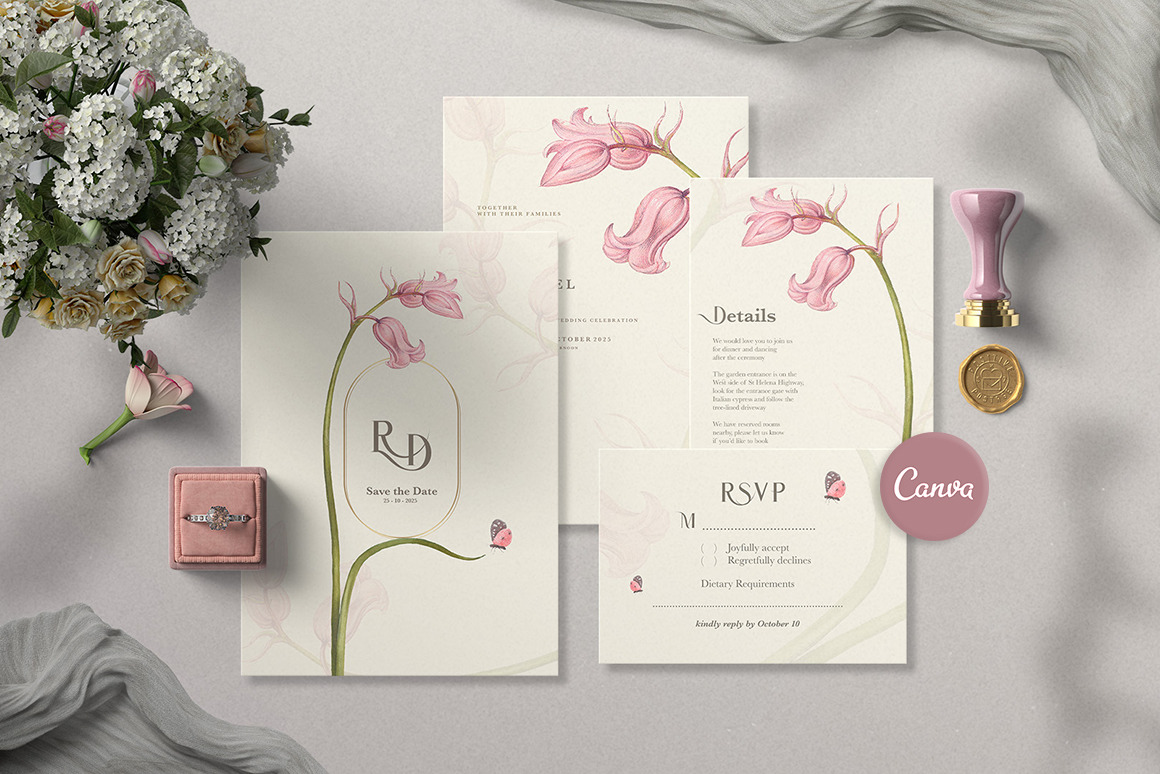 Raisa & Daniel (Vintage), an Invitation Template by EvitePapery