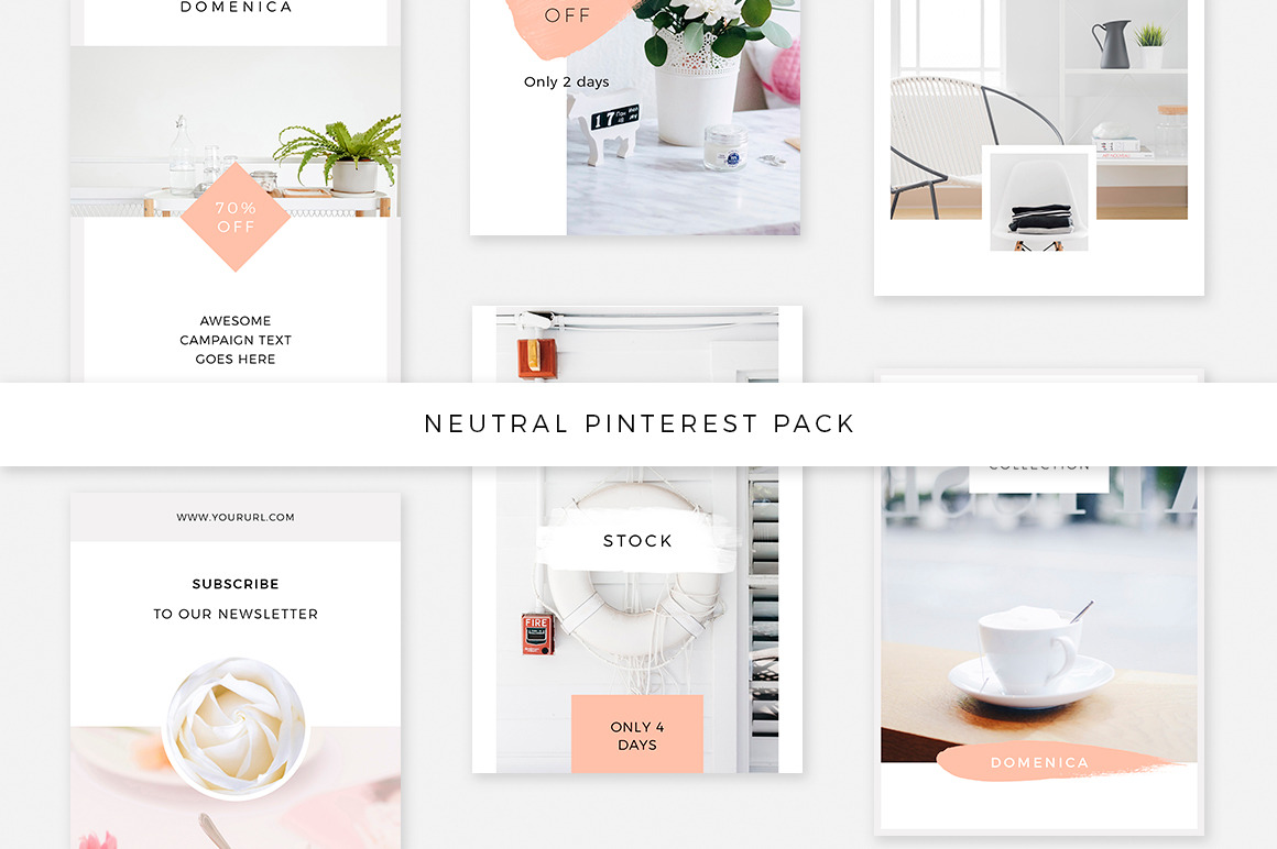 Neutral Pinterest Pack, a Social Media Template by Swiss_cube ...