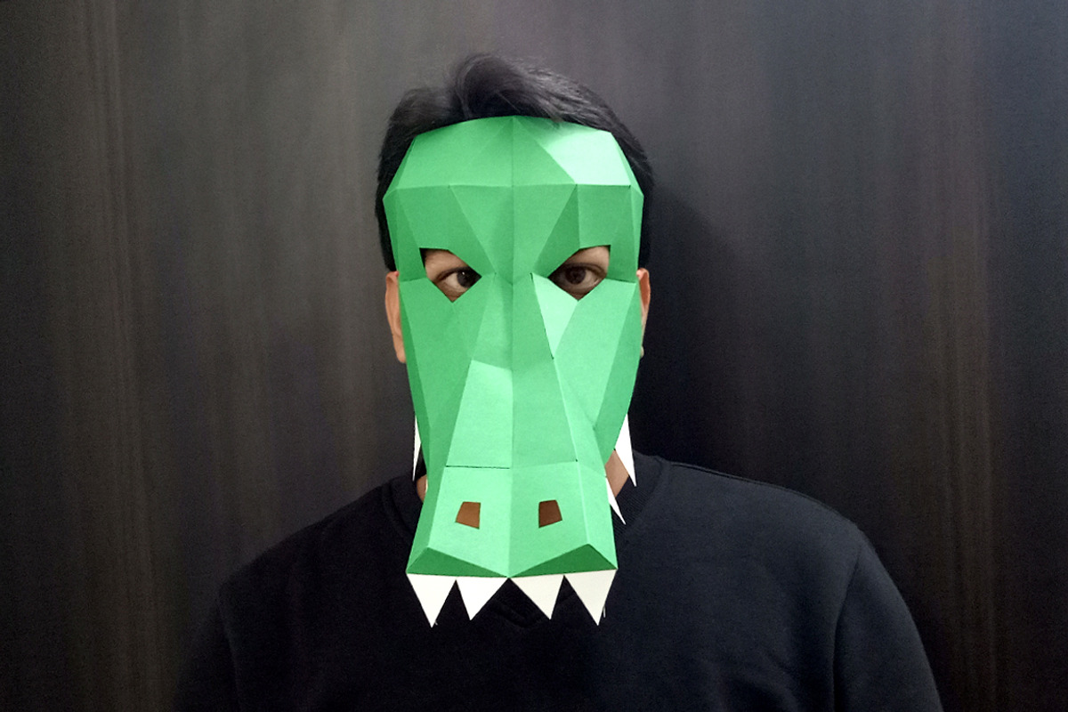DIY Crocodile Mask - 3d papercraft, a Templates & Theme by PAPER amaze