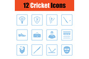 Cricket icon set, an Icon by Pavel Vectors