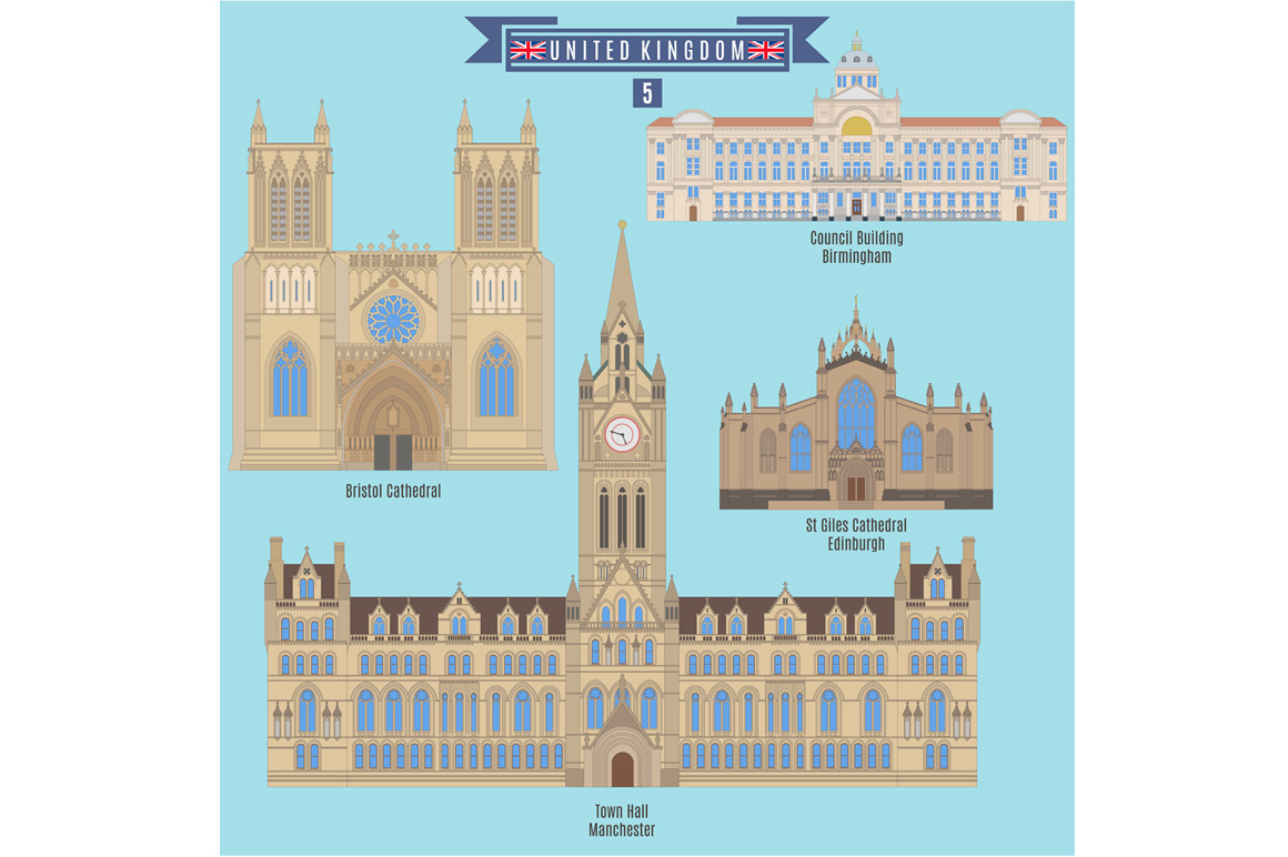 Famous Places in United Kingdom, an Object Graphic by Stoker-13