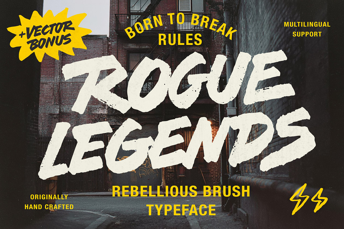 Rogue Legends - Brush Font, a Handwritten Font by Andrey Sharonov