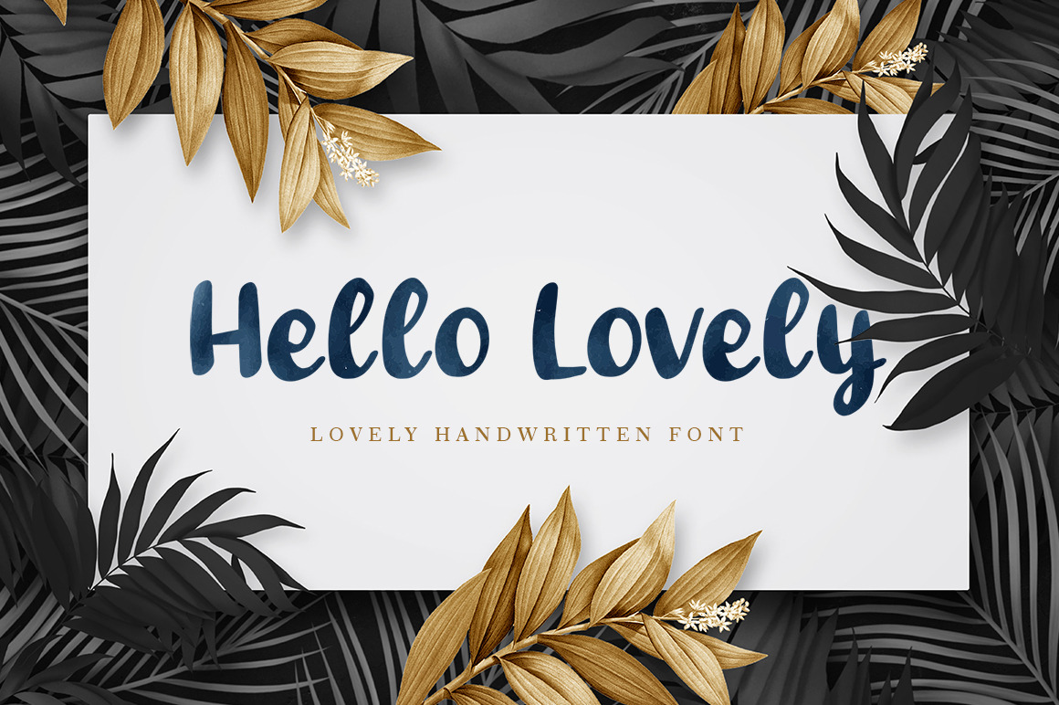 Hello Lovely | Handwritten Font, a Script Font by Fargun Studio