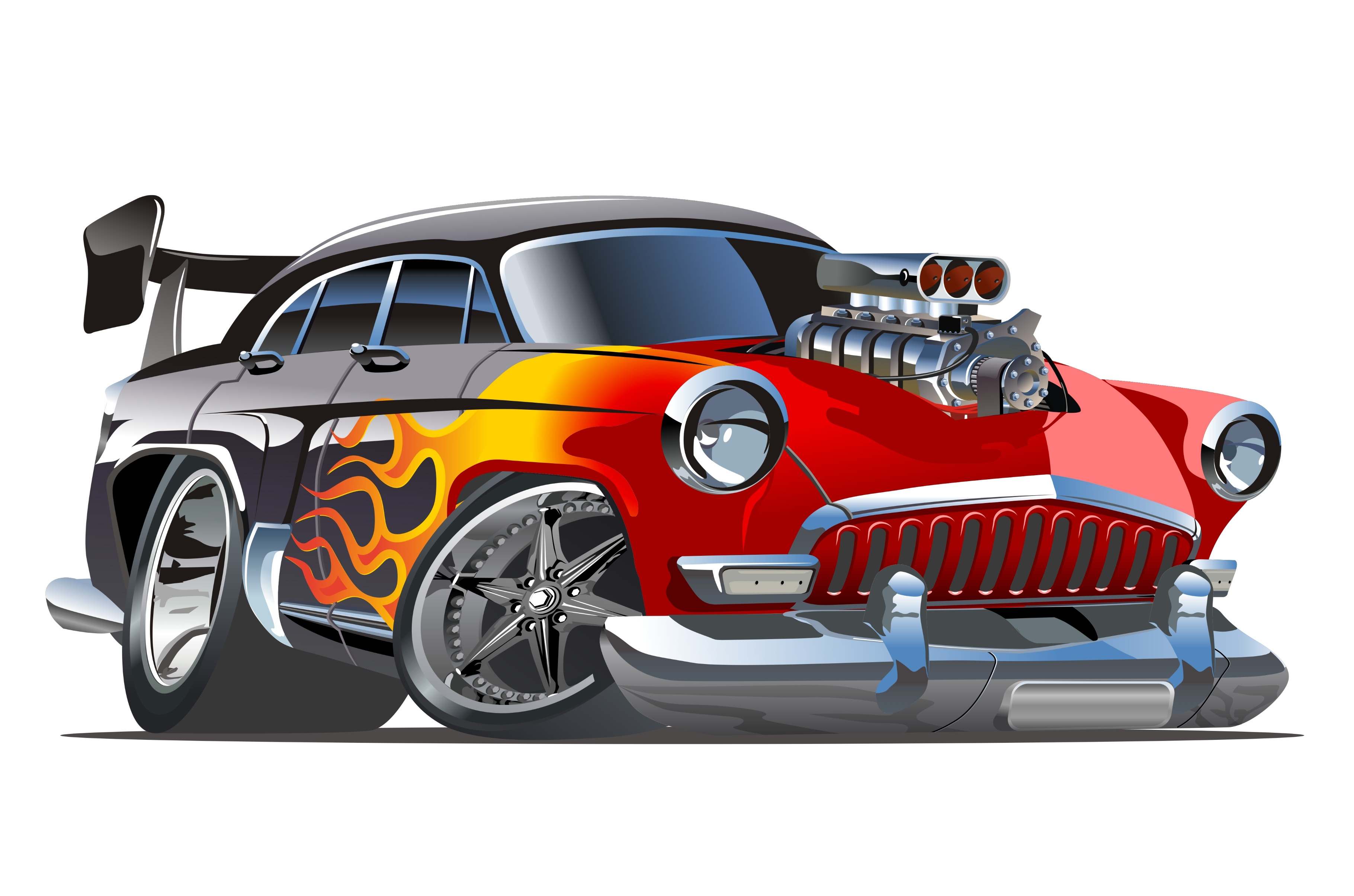 Cartoon retro hot rod, a Sport Illustration by Mechanik