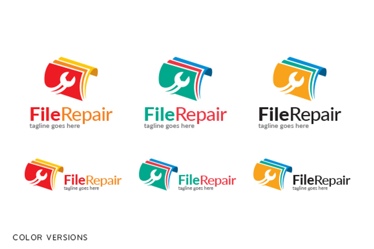 File Repair Logo Template, a Branding & Logo Template by gunaonedesign