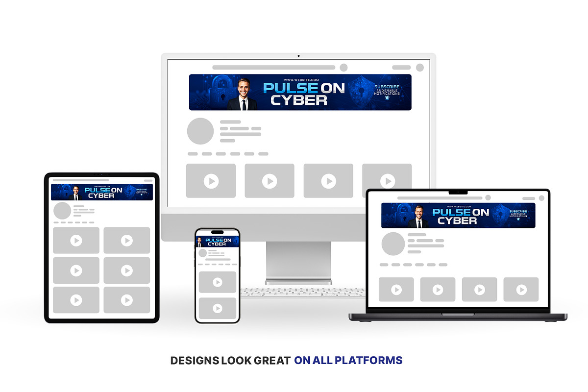 Tech Youtube Banner Bundle Pack 1