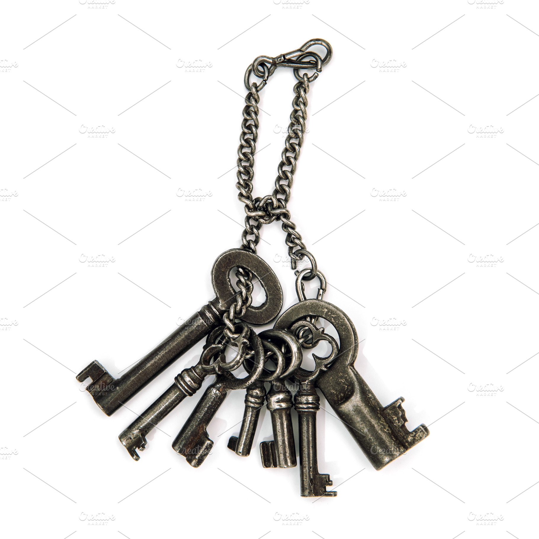 Antique rustic keys isolated white, an Arts & Entertainment Photo by ...