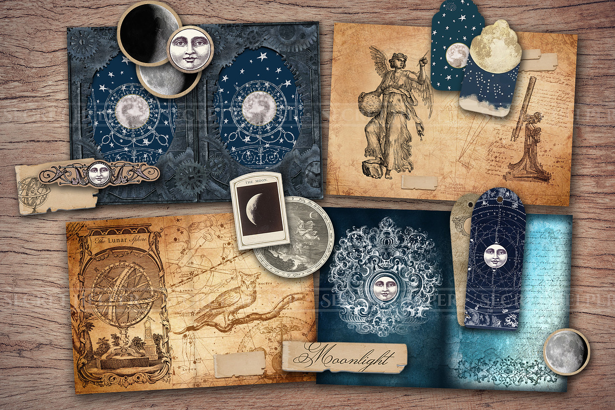 Moon Scrapbooking Kit