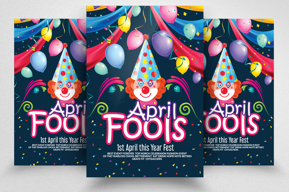 April Fools Day Event Flyer/Poster, a Flyer Template by Psd Templates