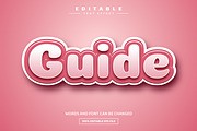 Guide 3D editable text effect | Creative Market