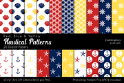 Nautical Digital Papers, a Pattern Graphic by ZoollGraphics