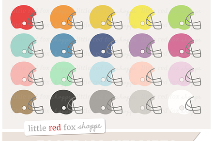Kawaii Football Clipart, a Sport Illustration by Little Red Fox Shoppe
