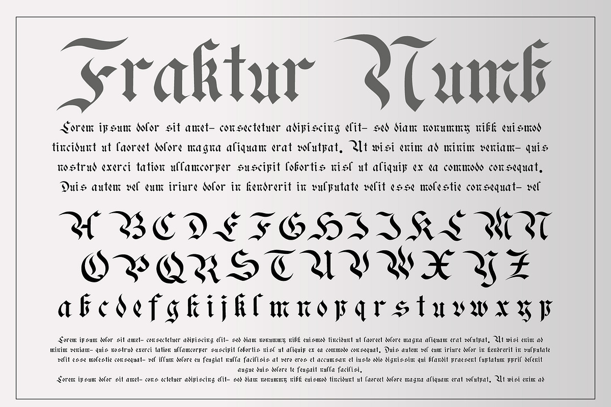 Fraktur Numb Font, a Blackletter Font by cromatixclassroom | Creative ...