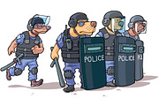 Police, an Animal Illustration by LEKS illustrations