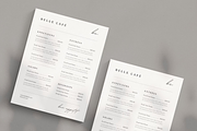 Minimal Restaurant Menu Template, a Marketing Template by frommakertomaker