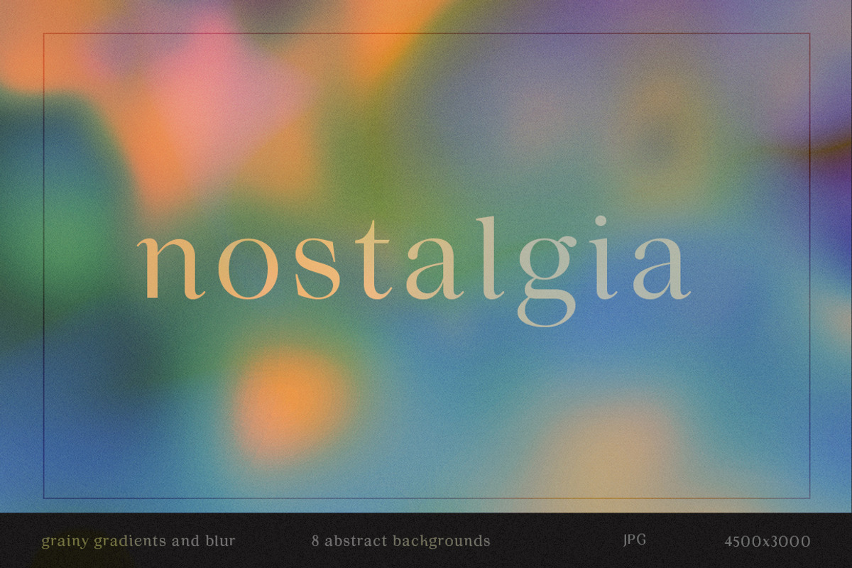 Nostalgia - 8 Grainy gradients, a Texture Graphic by ghost friend's shop