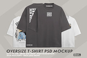 oversize shirt Mockup PSD back front
