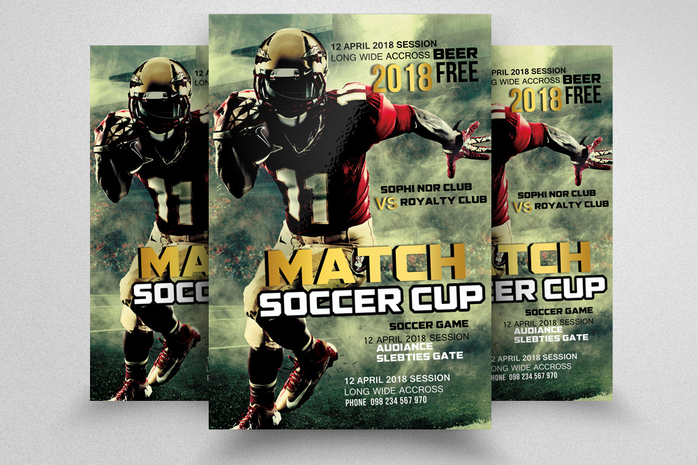 Football Match Flyers, a Flyer Template by Business Flyers