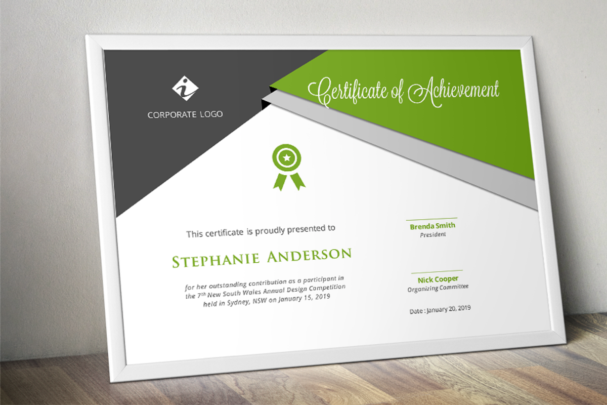 Script triangle certificate design, a Stationery Template by Inkpower ...