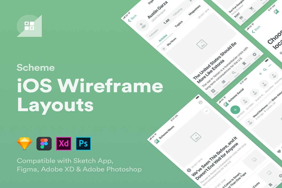 iOS Wireframe Kit, an UI Kit Template by Creative Perspective