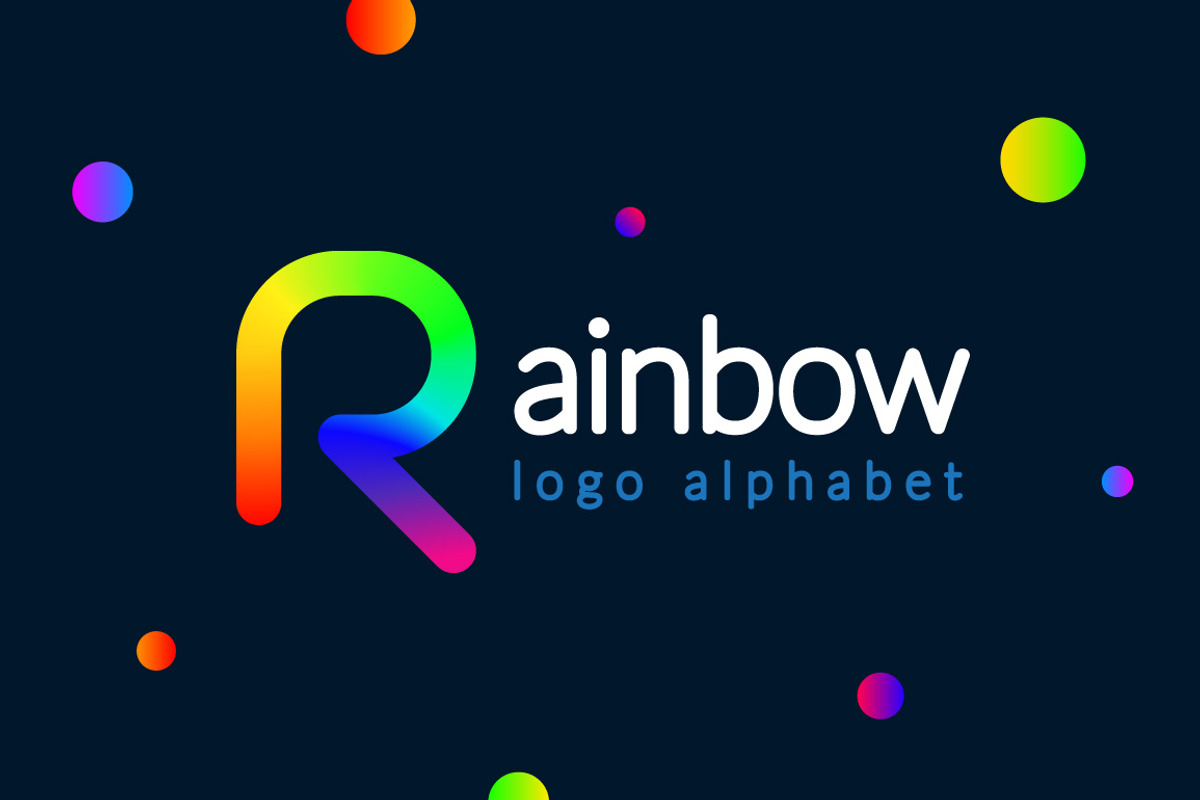 Rainbow logo alphabet, a Branding & Logo Template by PLSTD.