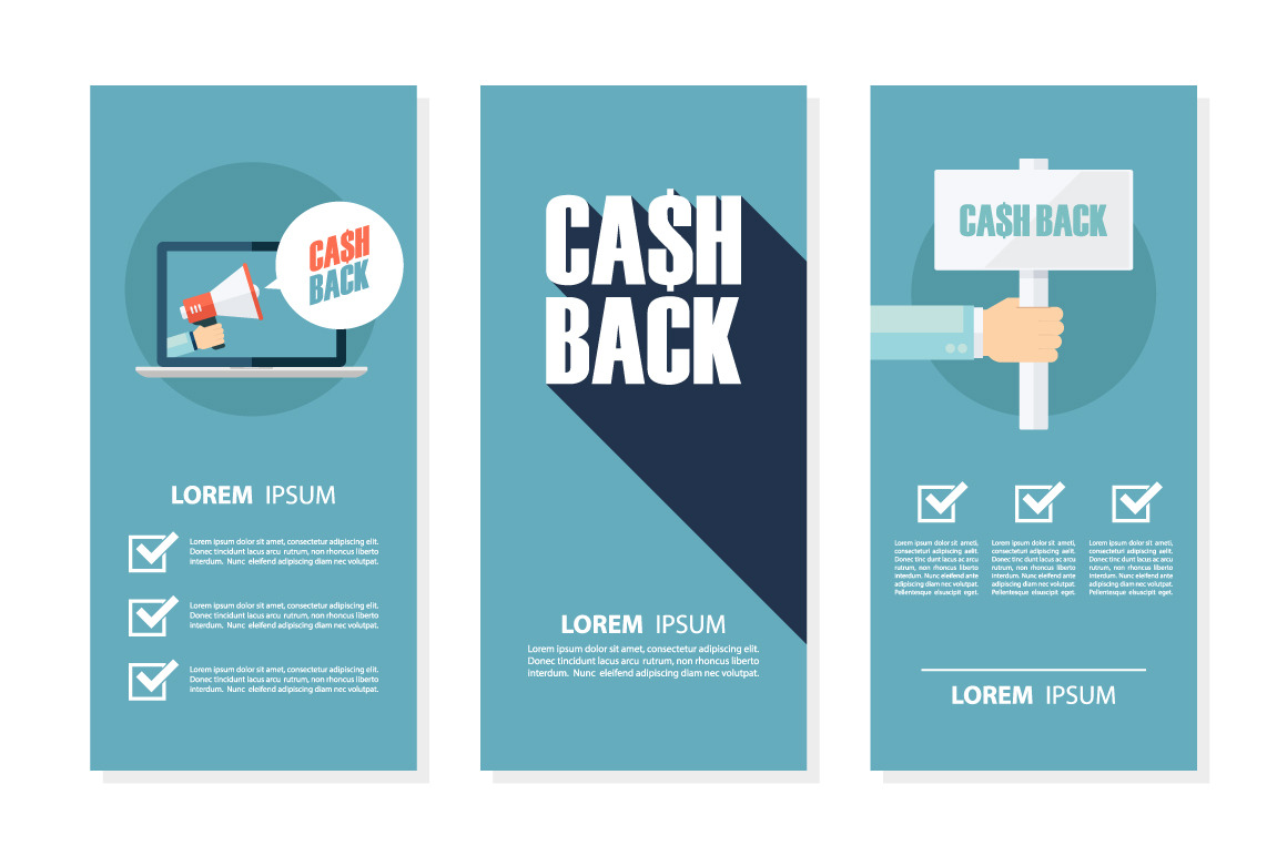 Money cash back flyers., a Marketing Template by Finevector