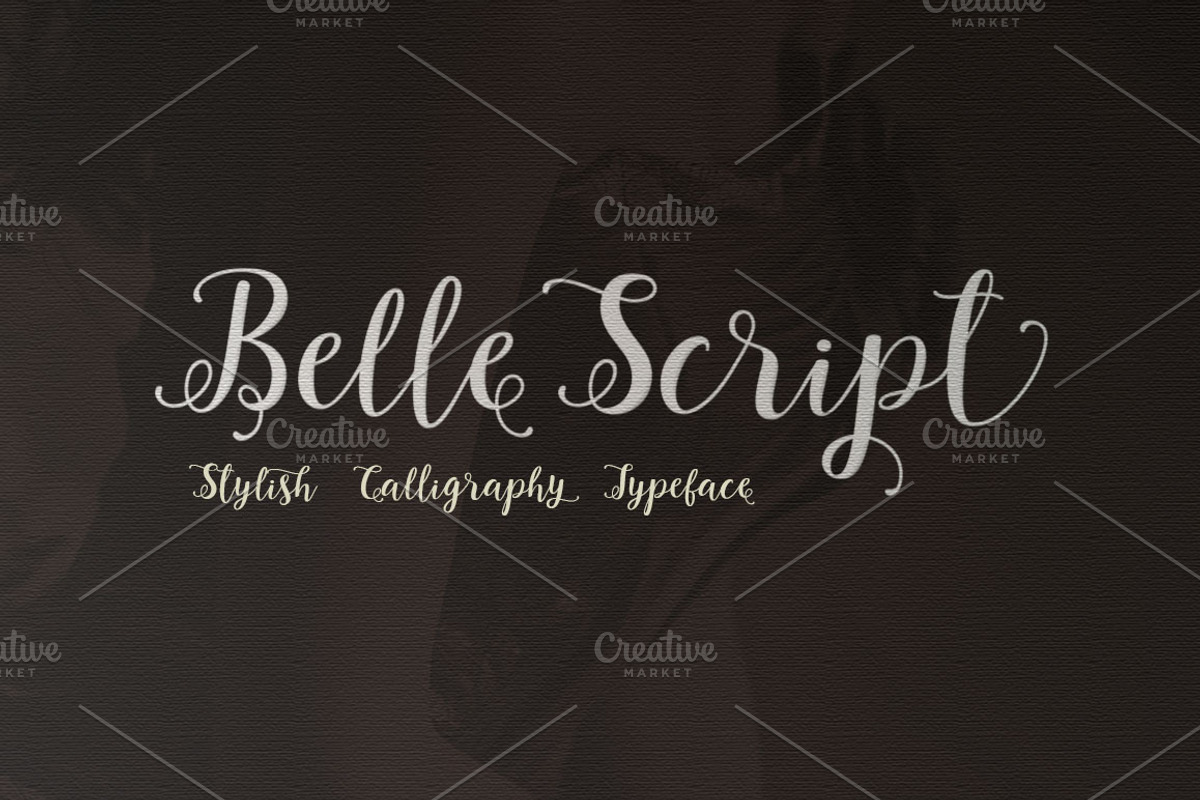 Belle Script Typeface, a Script Font by alphadesign | Creative Market
