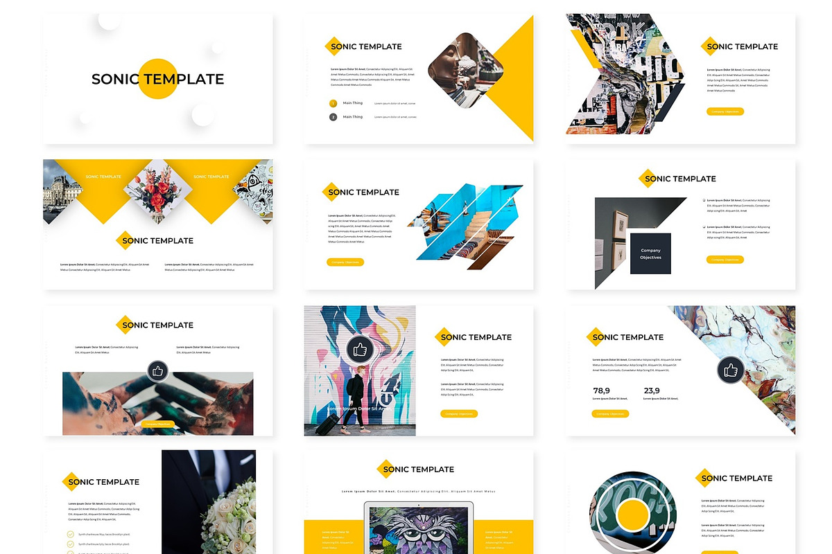 Sonic - Powerpoint Template, a Presentation Template by AQR Studio