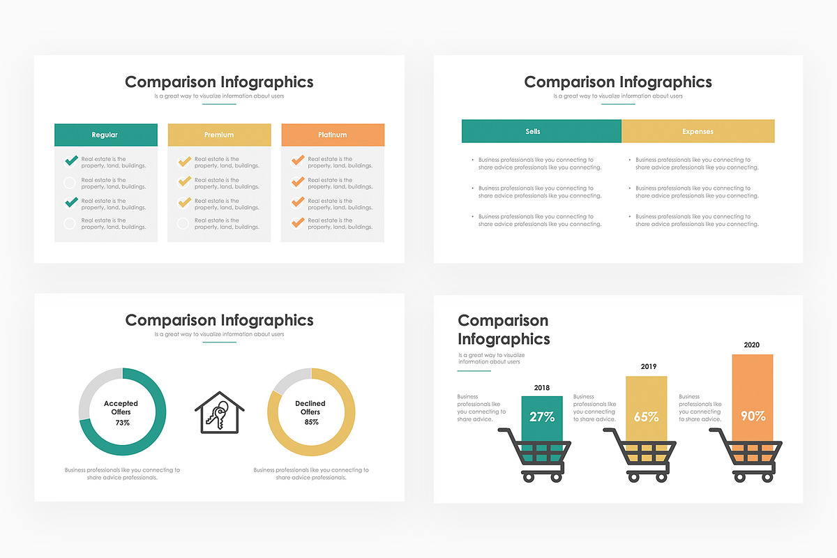 Comparison Infographics - PowerPoint, a Presentation Template by slidequest