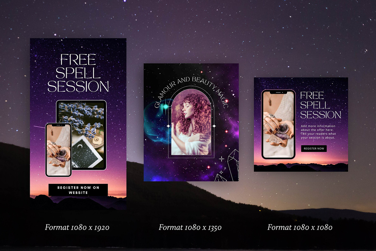 Galaxy Instagram Templates for Canva, a Social Media Template by ...