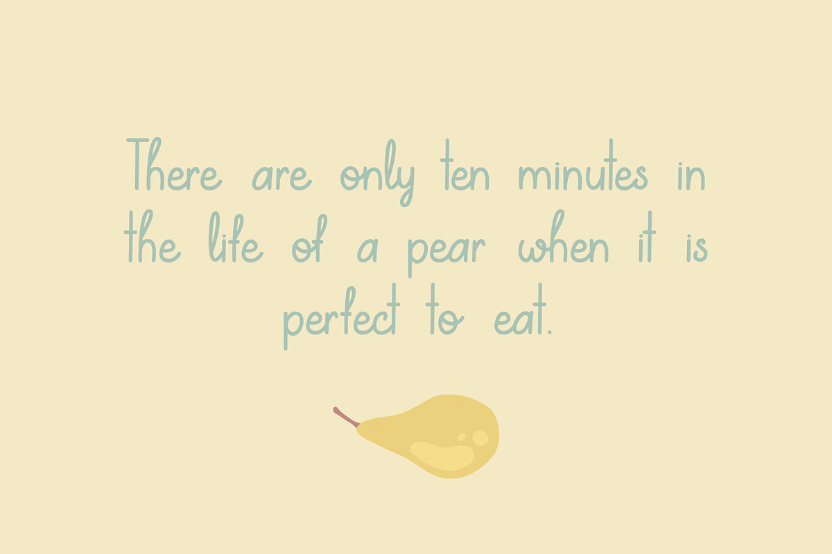 Lovely Pear | hand-written font, a Sans Serif Font by Wander Designs