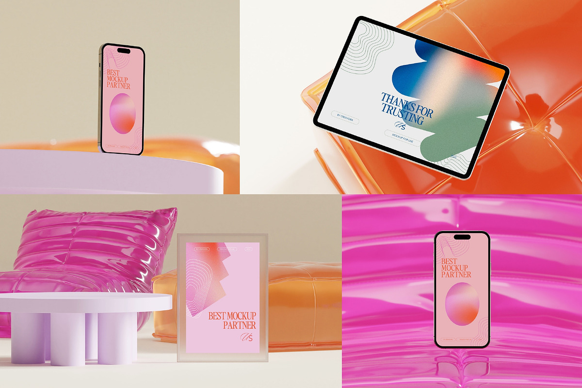 Veze - Y2K Mockup Bundle, a Device Mockup by Creavora